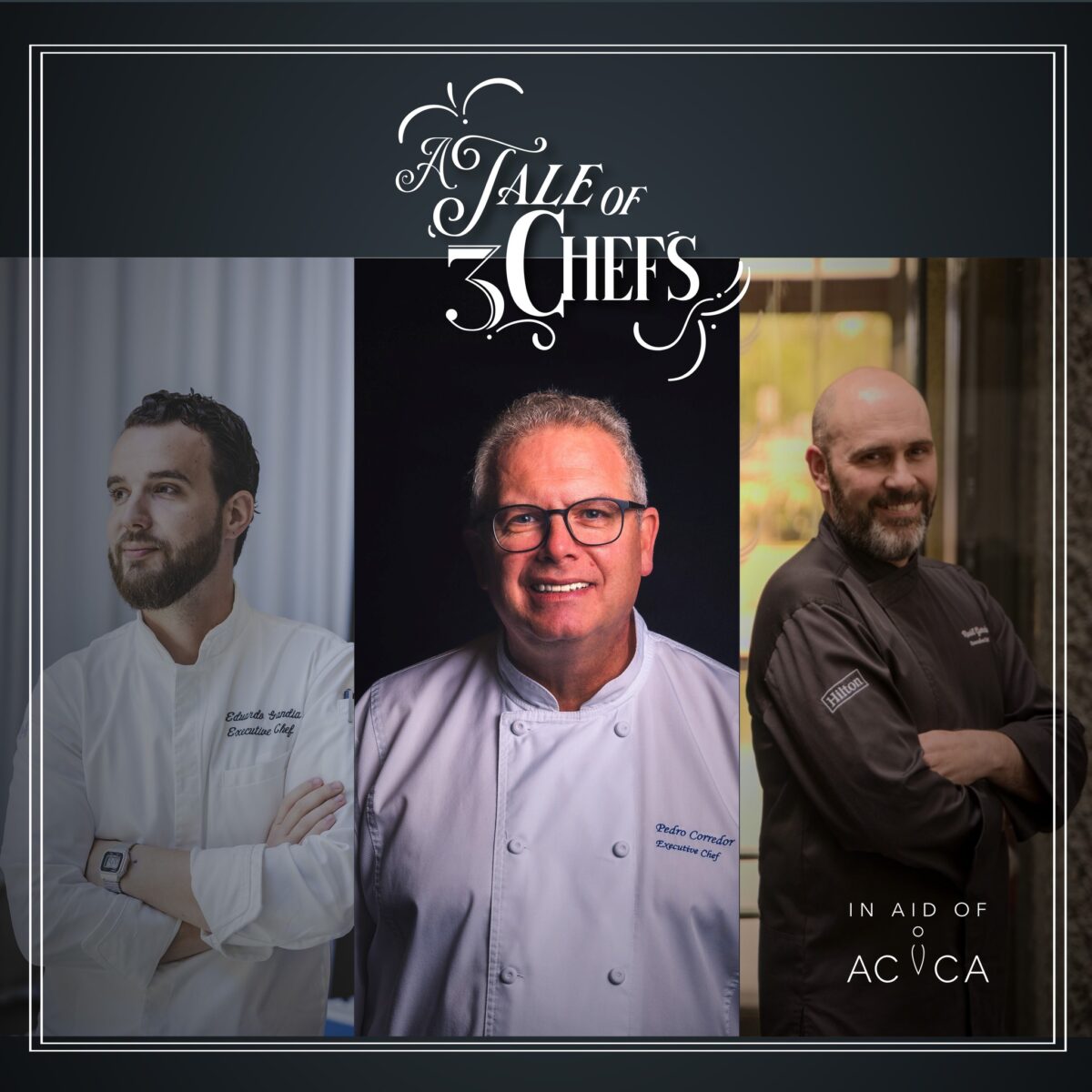 A tale of 3 chefs: Fundraising dinner in aid of ACICA